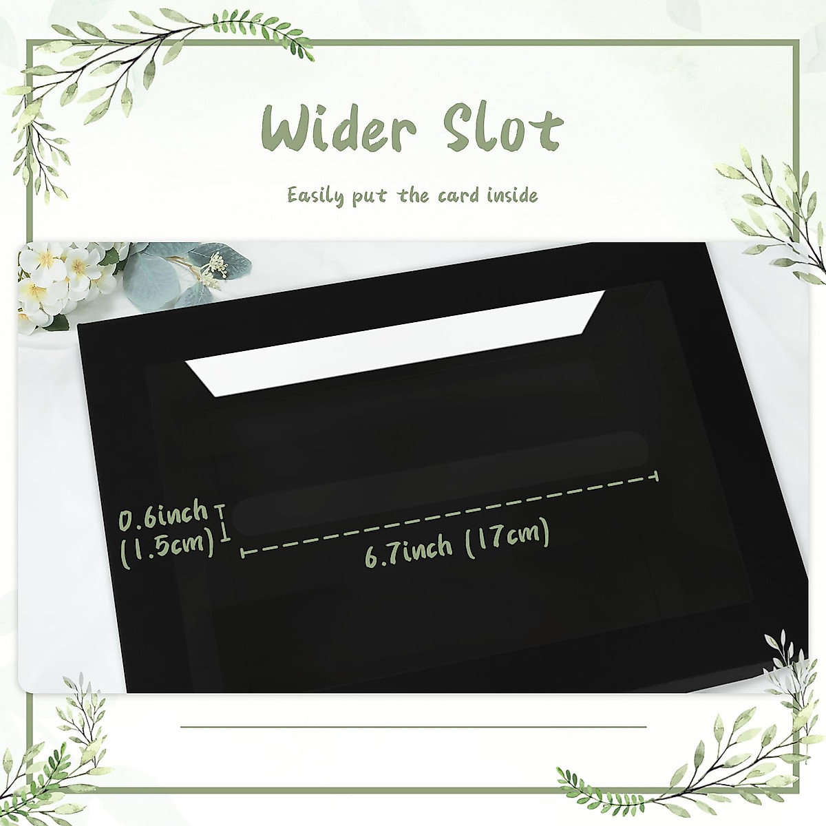 LANLISA Black Card Box for Birthdays Party, Gift Cards Receiving Box Holder for Graduations, Bridal & Baby Showers, Wedding Receptions, Retirements, Anniversaries