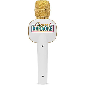 Singing Machine Official Carpool Karaoke, The Mic, Bluetooth Microphone for Cars, White (CPK545) (Renewed)