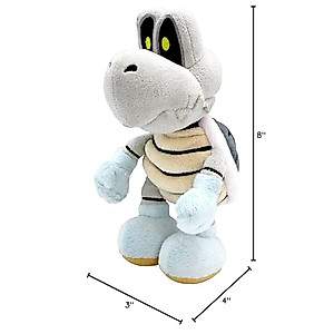 Little Buddy Super Mario All Star Collection 1598 Dry Bones Stuffed Plush, 8",Multi-Colored