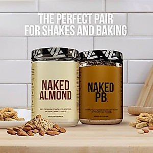 Organic Powdered Peanut Butter from US Farms – Bulk, Only 1 Ingredient - Roasted Peanuts, Vegan, No Additives, Preservative Free, No Salt, No Sugar - 45 Servings - NAKED PB
