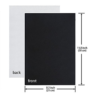 Caydo 6 PCS Craft Black Adhesive Back Felt Sheets 1.6 mm Thick Fabric Sticky Back Sheets, 8.3 by 11.8" (A4 Size), Ideal for Art and Craft Making