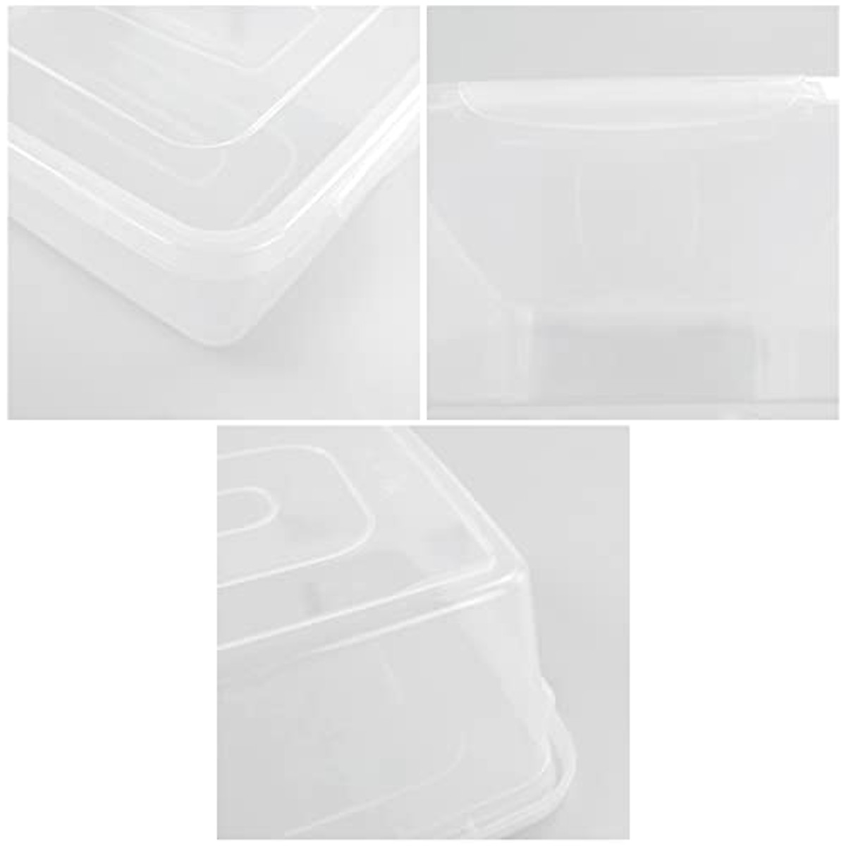 Easymanie 6.5 Quart Clear Plastic Bins with Lids, Latching Storage Boxes, 4 Packs, F