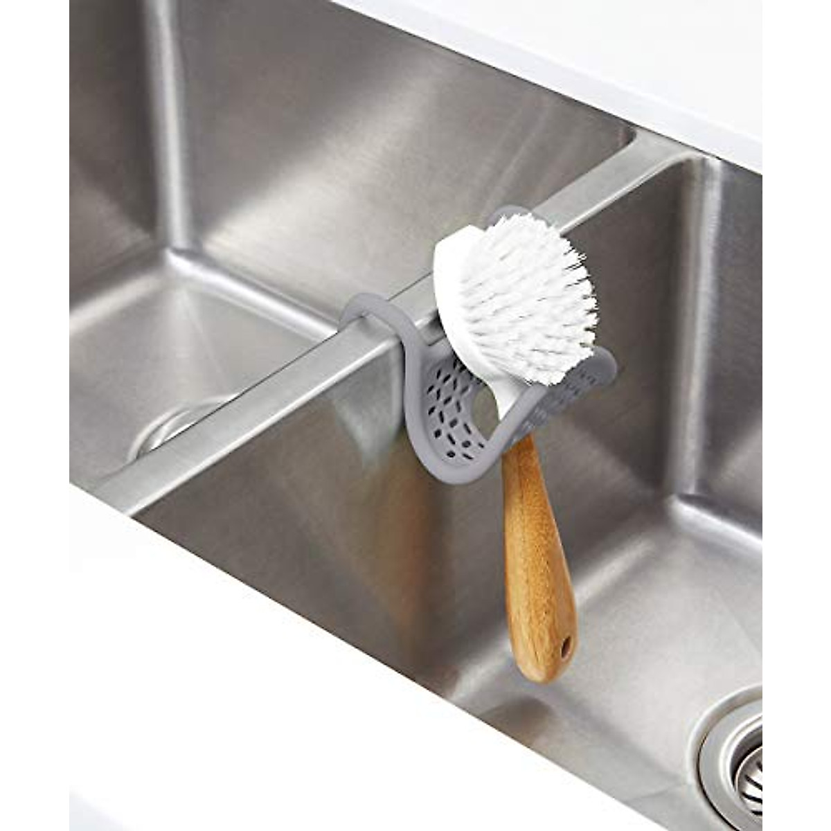 Umbra Sling Kitchen Sink Accessory, Single-Sided Sponge Holder, Charcoal
