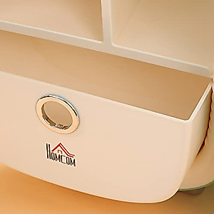 HOMCOM Portable Skincare Fridge, 12L Mini Fridge for Bedroom, Office, Dorm and Car, Thermoelectric Cooler and Warmer Refrigerator for Beauty, Makeup and Cosmetics, Green