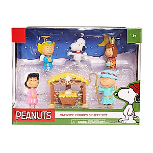 Peanuts Christmas Nativity Figure Set, 8-inch Collectible Figures, Decorations and Toys, Kids Toys for Ages 3 Up by Just Play