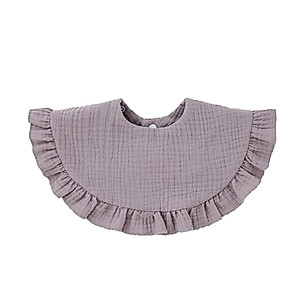 Nishine 4 pcs Unisex Baby Muslin Bandana Drool Bibs 360 Degree Rotatable Cotton Teething Feeding Drooling Bibs for Boy Girl (yellow set)