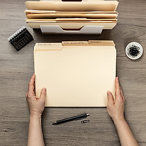 Smead File Folder, Reinforced 1/3-Cut Tab, Letter Size, Manila, 100 Per Box (10434)