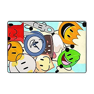 Bfdi Battle for Dream Anime Rug Soft Flannel Carpet 3D Non-Slip Area Rug Art Floor Mat Doormats Decorative Rugs for Bedroom Living Room 36"X24"