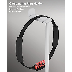 MiiKARE Controller Holder 6 Tiers with Headphone Holder, Adjustable Gaming Controller Headset Stand, Game Controller Stand for All Xbox PS4 PS5 Switch Pro Crontroller Gaming Accessories - White