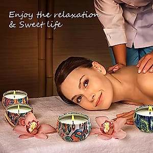 16 Scented Candles Gift,Natural Soy Wax Aromatherapy Candles,Small Portable Tin Candles Set for Mom,Women,Teachers, Colleagues and Friends,2.5 OZ
