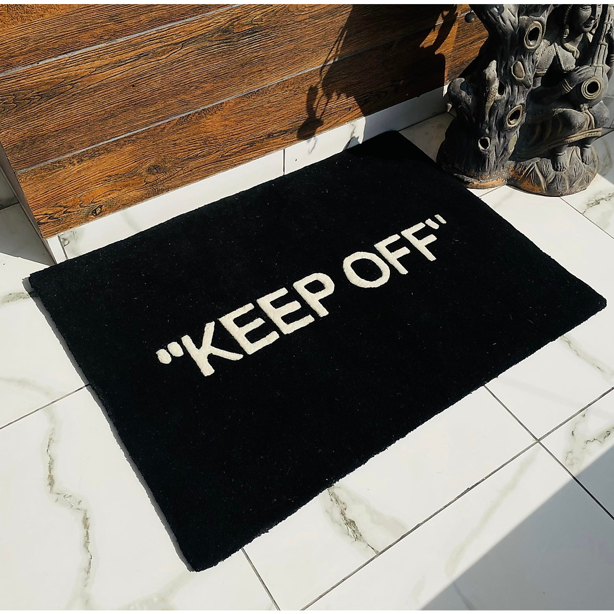 LUXAPE Keep Off Rug - Tufted Hypebeast Rug - Handmade & Premium - 32 * 20in (80 * 50cm) - Hypebeast room decor - Off white rug - Hypebeast Room Decor - Luxape Rug