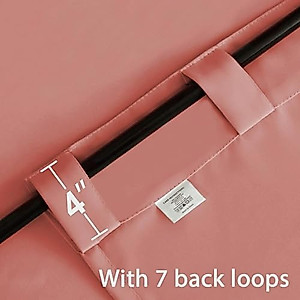 Turquoize Coral Blackout Curtains for Bedroom 84 Inch Long Window Treatment Blackout Curtains for Girls Bedroom Back Tab/Rod Pocket Draperies Soundproof Thermal Bedroom Curtains, 52" W x 84" L, Coral