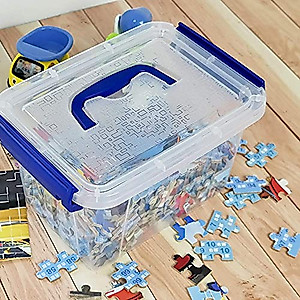 Xowine 3 L Clear Storage Box, Small Plastic Storage Latch Boxes, 6-Pack