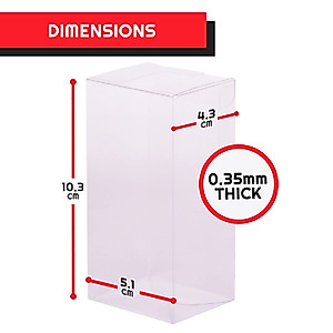 EVORETRO Funko Pop Protector for Funko Pocket Pop Keychain Standard Box Size - 10 Pack - 0.35 mm Clear Thick PET Plastic Display Protective Case Box. Protect and Organize Your Funko Pop Collection.