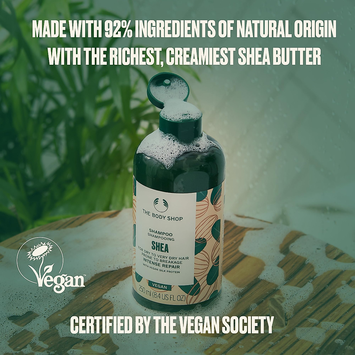 The Body Shop Shea Intense Repair Shampoo - Intense Repair For Dry Hair - With Vegan Silk Protein - Vegan - 8.4 Fl Oz