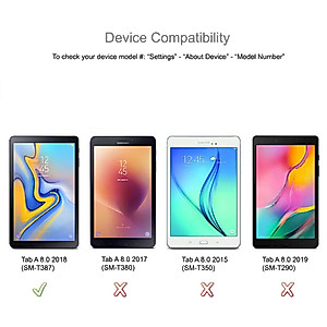 Supershieldz Designed for Samsung Galaxy Tab A 8.0 inch (2018) (SM-T387 Model) Tempered Glass Screen Protector, 0.33mm, Anti Scratch, Bubble Free