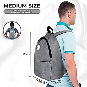 SUPRANICE Everyday backpack for boys girls millde high school, leisure, work - with 13" laptop compartment, 18 L, Comfortable Well Padded Lightweight Day Pack for Men Women