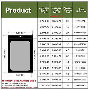 EONJOE 100pcs Resealable Mylar Packaging Bags Small Business Supplies Candy Sample Freshie Jewelry Bracelet Zipper Zip Package Pouch Bag