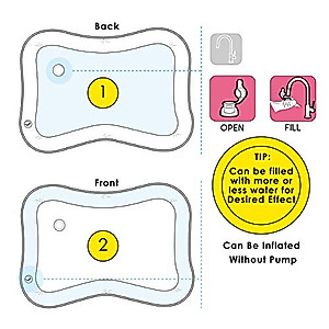 Splashin'kids Inflatable Tummy Time Premium Water mat Infants and Toddlers is The Perfect Fun time Play Activity Center Your Baby's Stimulation Growth