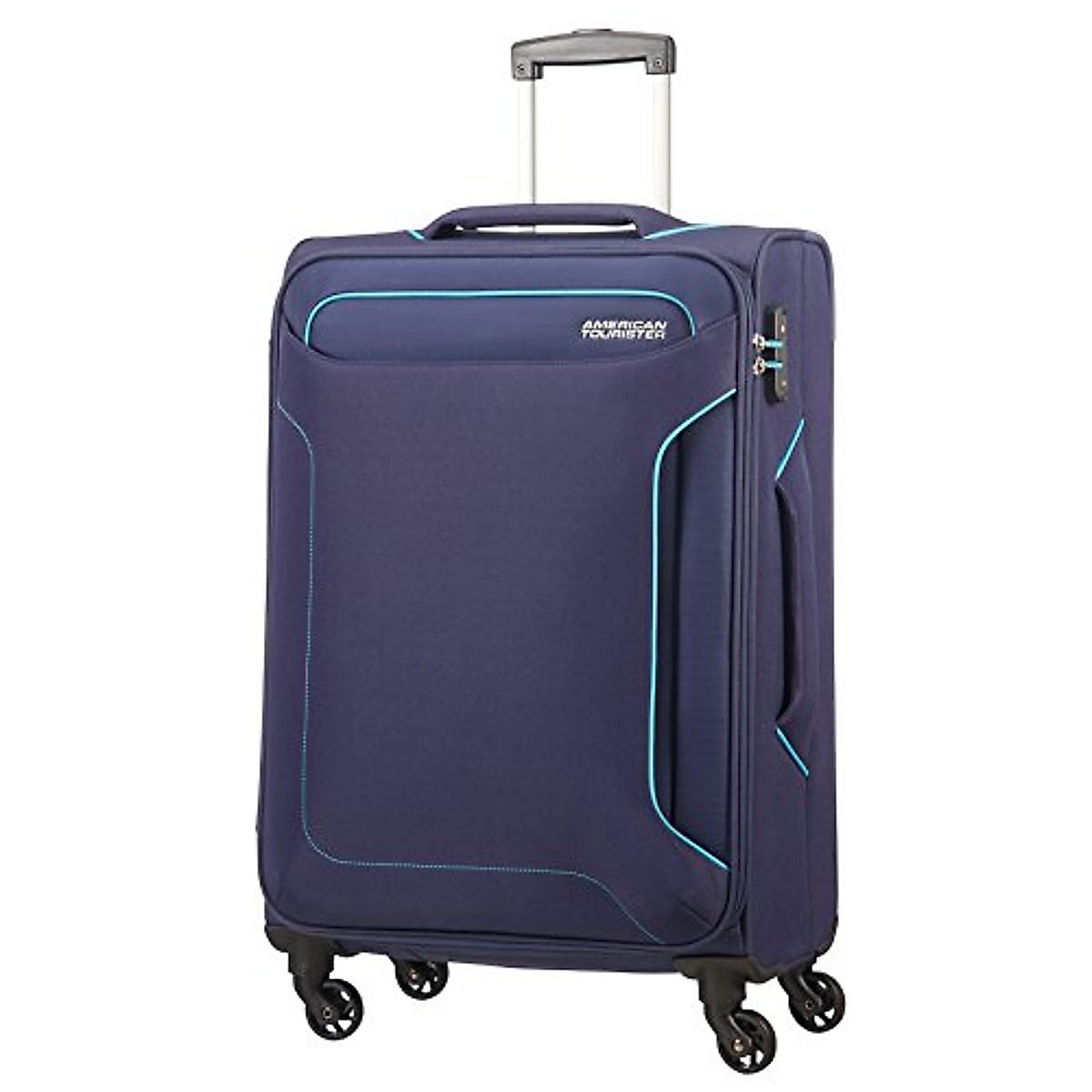 American Tourister Hand Luggage, Blue (Navy), Spinner M (67 cm-66 L)