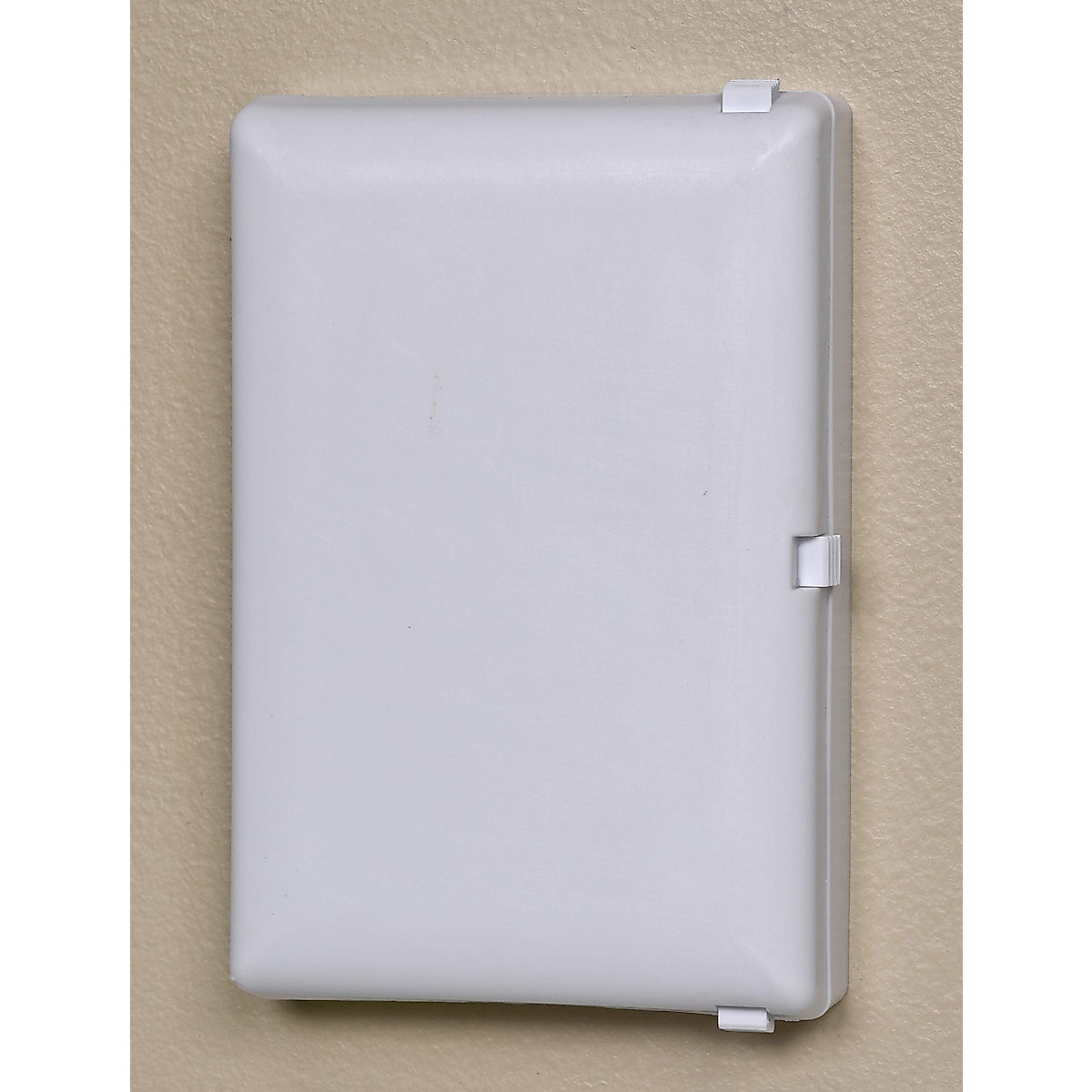 Child Be Safe, Baby Toddler Pet Resistant Electrical Safety Cover Guard for Home and Business, Made in USA, Compatible with Decora Leviton Legrand, Modern Wide Outlet Switch (1 Count, White)