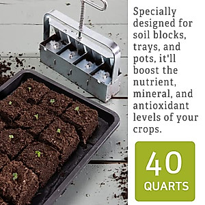 Vermont Compost Company Fort Vee - Organic Potting Soil Mix | High-Nutrient Compost-Based Potting Soil for Indoor & Outdoor Container Seed Starting, Plants & Vegetables Organic Gardening | 40 Quarts