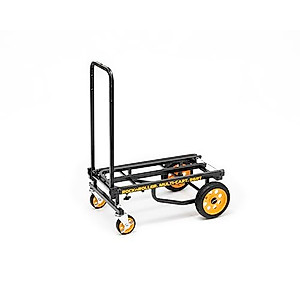 Rock-N-Roller R6RT (Mini) 8-in-1 Folding Multi-Cart/Hand Truck/Dolly/Platform Cart/29" to 42.5" Telescoping Frame/500 lbs. Load Capacity, Black