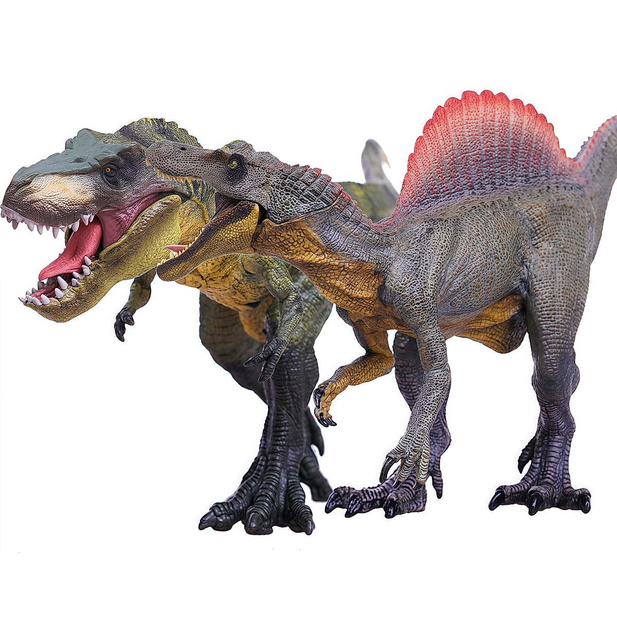 Gemini&Genius Dinosaur Toys Tyrannosaurus Rex and Spinosaurus Dinosaur World Action Figures, Great Birthday Gift, Collection, Cake Topper, Party Supplies, Room Decor for Kids 3-12 Years Old