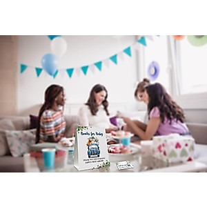 Yuansail Book Request For Baby Shower, books for baby cards, 1 Sign & 50 Cards Per Pack – (bb008-book)