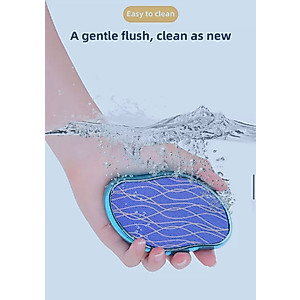 Painless Hair Removal Tool New Nano Crystal Epilator Micro Abrasive Particle Technology (Aqua)