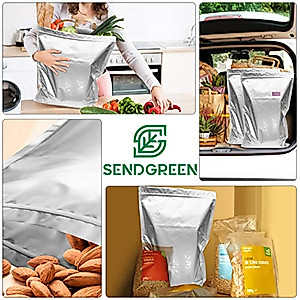 5 Gallon Mylar Bags with Oxygen Absorbers for Food Storage (20 Pack) Big Mylar Bags for Food Storage with 25 Single Sealed 2500CC Oxygen Absorbers & Labels Total 10.5 Mil Zipper Pouches SENDGREEN…