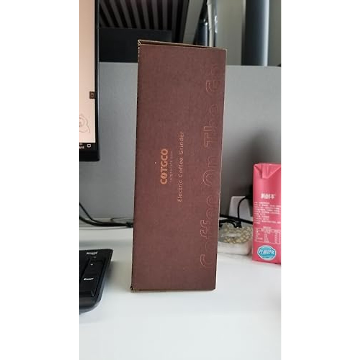 Coffee Grinder Electric Burr Portable: COTGCO Small Espresso Bean Mill with Conical Burr - Adjustable & Rechargeable Battery - Extra Fine to Extra Coarse (Silver-1)