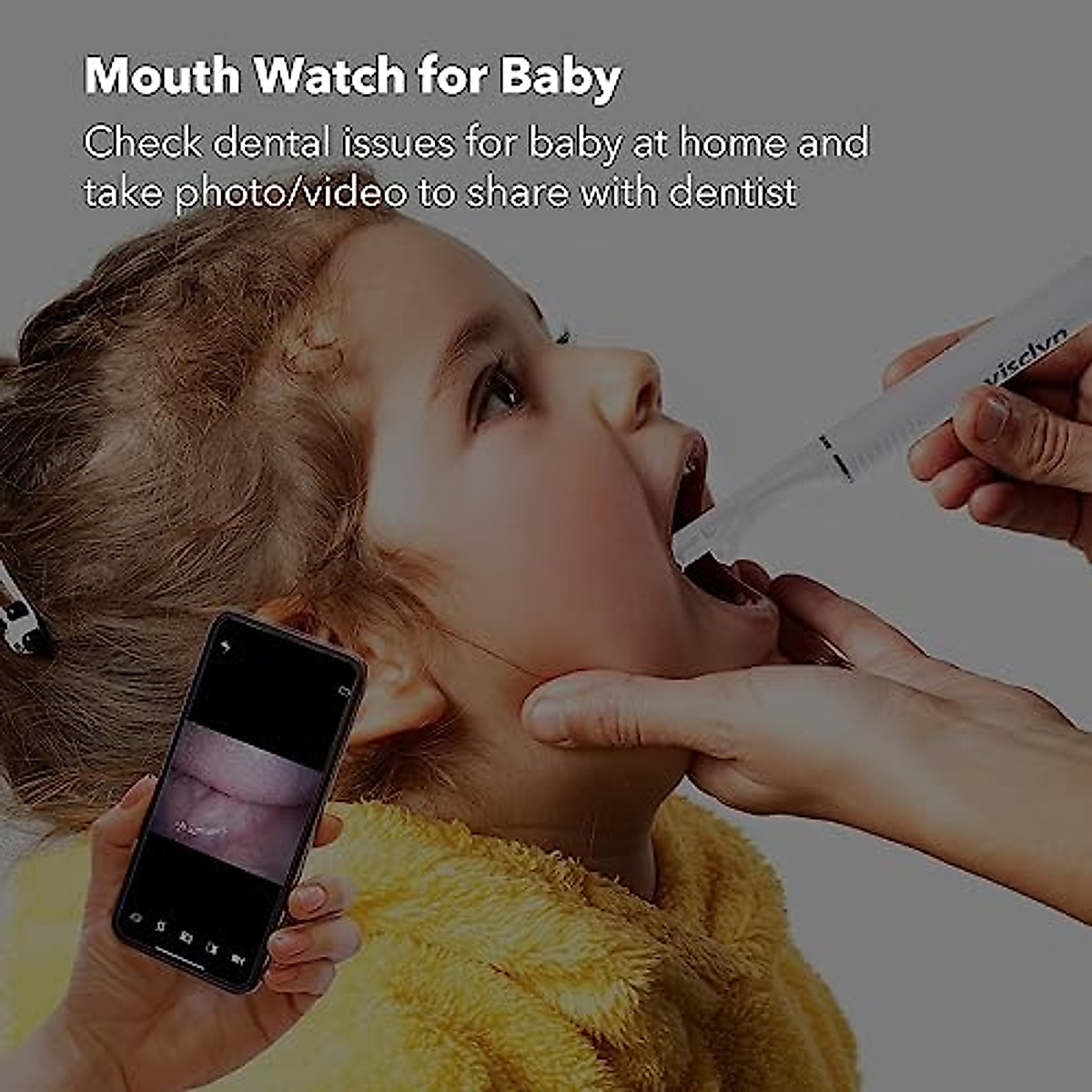 visclyn Smart Dental Floss| Viewable Oral Check and Teeth Floss for Baby and Family | Screenshot and Video Record for Sharing via App - Blue