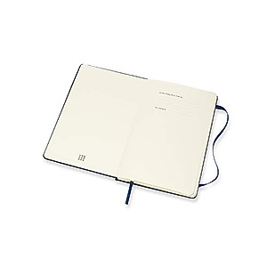 Moleskine Classic 12 Month 2022 Weekly Horizontal Planner, Hard Cover, Large (5" x 8.25"), Sapphire Blue