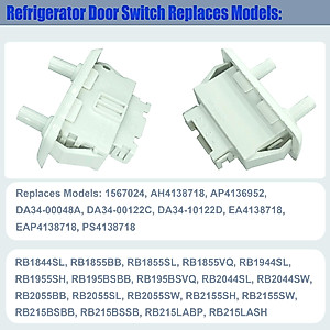 DTAIR DA34-00006C Refrigerator Door Switch Replacement for Samsung Refrigerator DA34-00006D DA34-00048A AP4136952 PS4138718