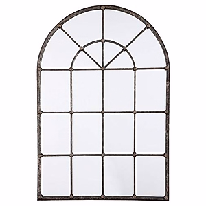 Signature Design by Ashley Wall Mount Oengus Traditional Antiqued Metal Framed Accent Mirror 32x46, Silver