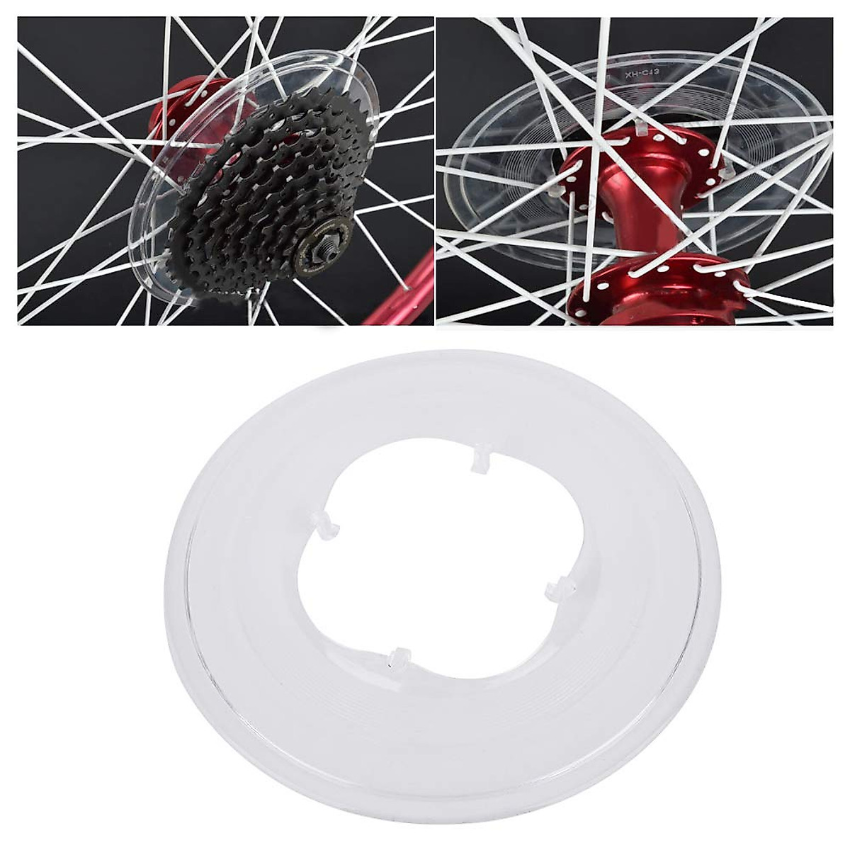 banapo Disc Bike Spoke Protector, Plastic Bike Spoke Guard, Reducing The Sediment on The Flywheel Disc Brake Cassette Hubs for Protecting The Chain Mountain Bike