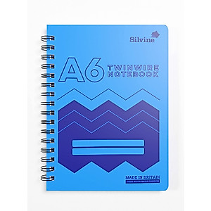 Silvine 160 Page A6 Wirebound Notebooks with Durable Wipe Clean Covers [Assorted Pack of 10]