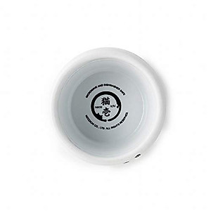 NECOICHI Raised Cat Water Bowl, Elevated, with Measurement Lines, Dishwasher and Microwave Safe (Cat, Extra Tall)