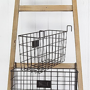 Cheung's 4606 4 Metal Storage Basket Ladder, Brown