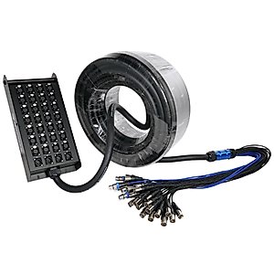 Rockville SX32100 32 Channel (4 Returns) 100 Foot XLR Snake Cable, 100% OFC