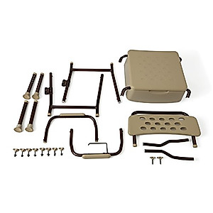 Medline Elements Bedside Commode, Infused with Microban Protection, Height Adjustable Seat and Arm Rests, Flat Lid Cover for Discreet Storage, 400 lbs Weight Capacity, Microban, 1 Count