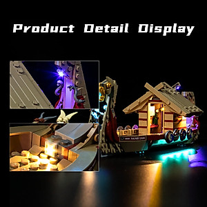 Bourvill LED Lights Kit for Lego 76208 Marvel The Goat Boat - Lights Set Compatible with Lego 76208 Set -Classic Version (Lights Kit without Model)