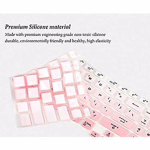 Keyboard Cover Compatible with ASUS TUF Gaming A15 TUF506IU TUF506IV FA506 FX506 15.6 Inch, ASUS TUF Gaming F17 FX706, ASUS TUF Gaming A17 TUF706IU 17.3", TUF Gaming A15 A17 Gaming Laptop-Gradual Pink
