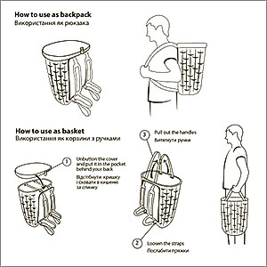 Acropolis Mushroom Foraging Bag - Wicker Basket for Adults and Kids - Haversack Bushcraft Bags - Gardeners Harvest Basket - Forage Pouch for Hiking, Morel Mushrooms, Camping, Hunting, X-Large, PHG-5