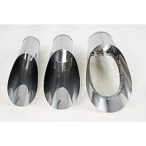 3 Pcs Set Japanese Stainless Bonsai Soil Scoop w / 1 Mesh - Potting & Mixing Tool