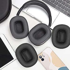 Replacement Ear Pads for AirPods Max Headphone Breathable Mesh Fabric Earpads Covers Easy to Install with Magnet Ear Pads Earmuff Repair Part(Dark Grey)