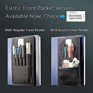 Pen Holder, Pencil Holder, Pen Sleeve Case for Hard Cover Journals, Notebooks, Books, Binders, Hold Multi Pens Pencils Rulers Durable Fabrics, Detachable, Elastic Band. Black.