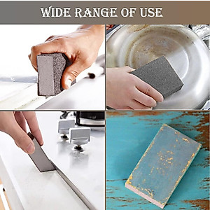 4 Pack 220 Grit Single Angle Sponge Sanding Block, Washable and Reusable Sanderpaper Hand Sanding Sponge for Wood Drywall Metal Home Sanding