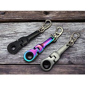 GT//Rotors 10mm Ratchet Wrench Keychain Key Ring (Free Bonus: Toy Spanner Keychain)